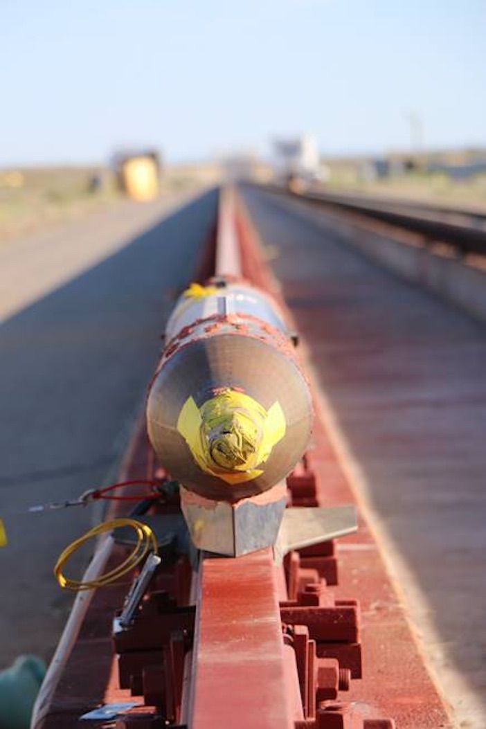 US Air Force engineers prepare rocket sled for hypersonic ground tests ...