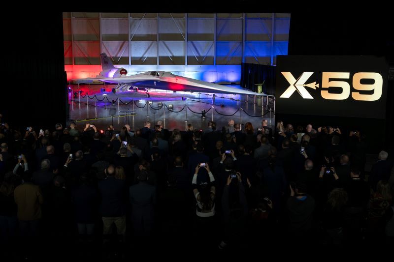 NASA X-59 supersonic aircraft rolled out ahead of flight test program ...