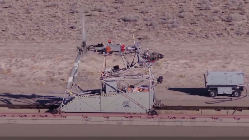 Bell successfully tests high speed VTOL transition on sled track ...